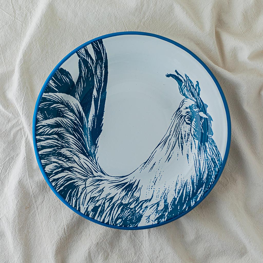 Blue Rooster Plate Set x3 – La Nueva Moderna USA