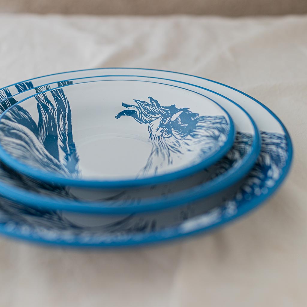 Blue Rooster Plate Set x3 – La Nueva Moderna USA